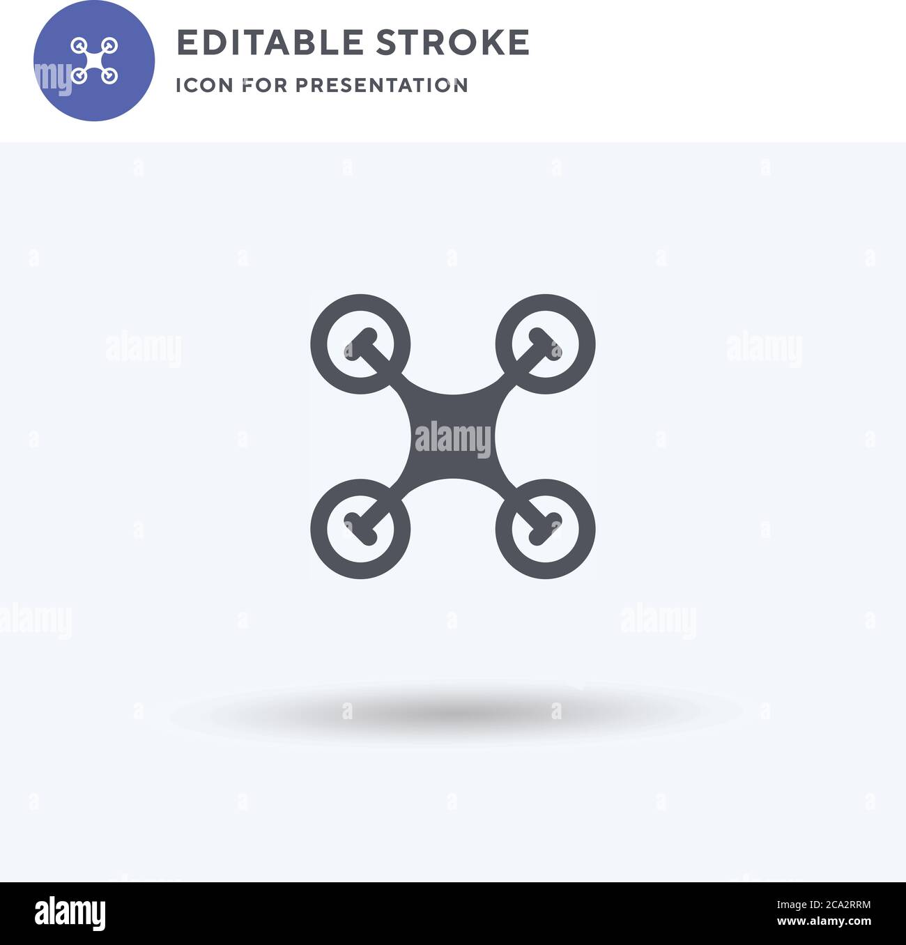 Drone icon vector, filled flat sign, solid pictogram isolated on white ...