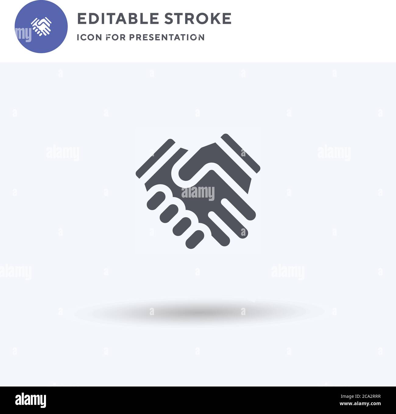 Shake Hands icon vector, filled flat sign, solid pictogram isolated on ...