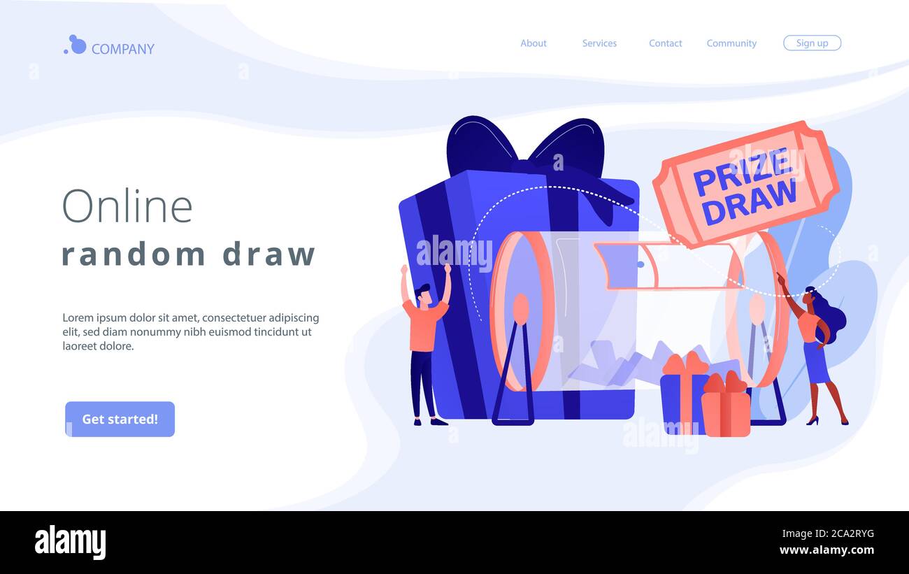 Prize draw concept landing page Stock Vector Image & Art - Alamy