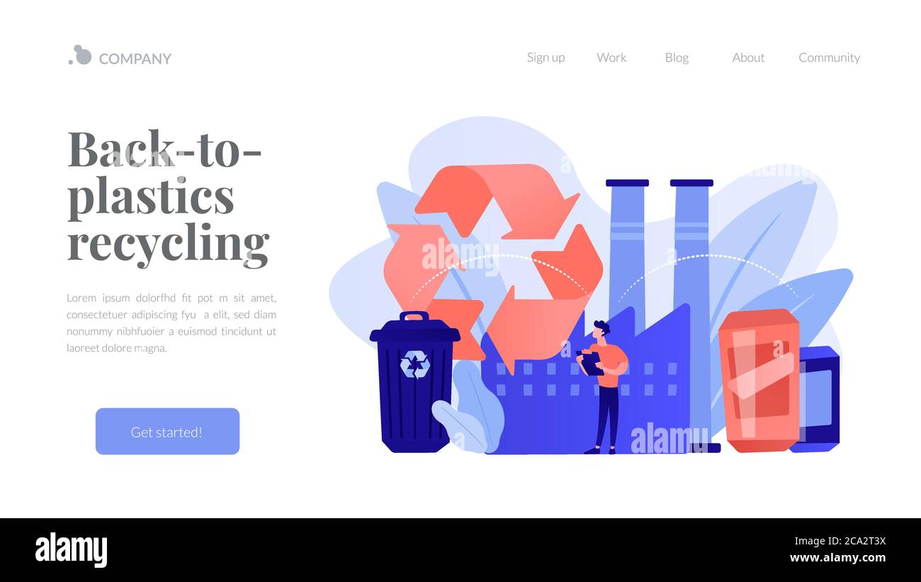 Waste recycling processing plant Stock Vector Images - Alamy