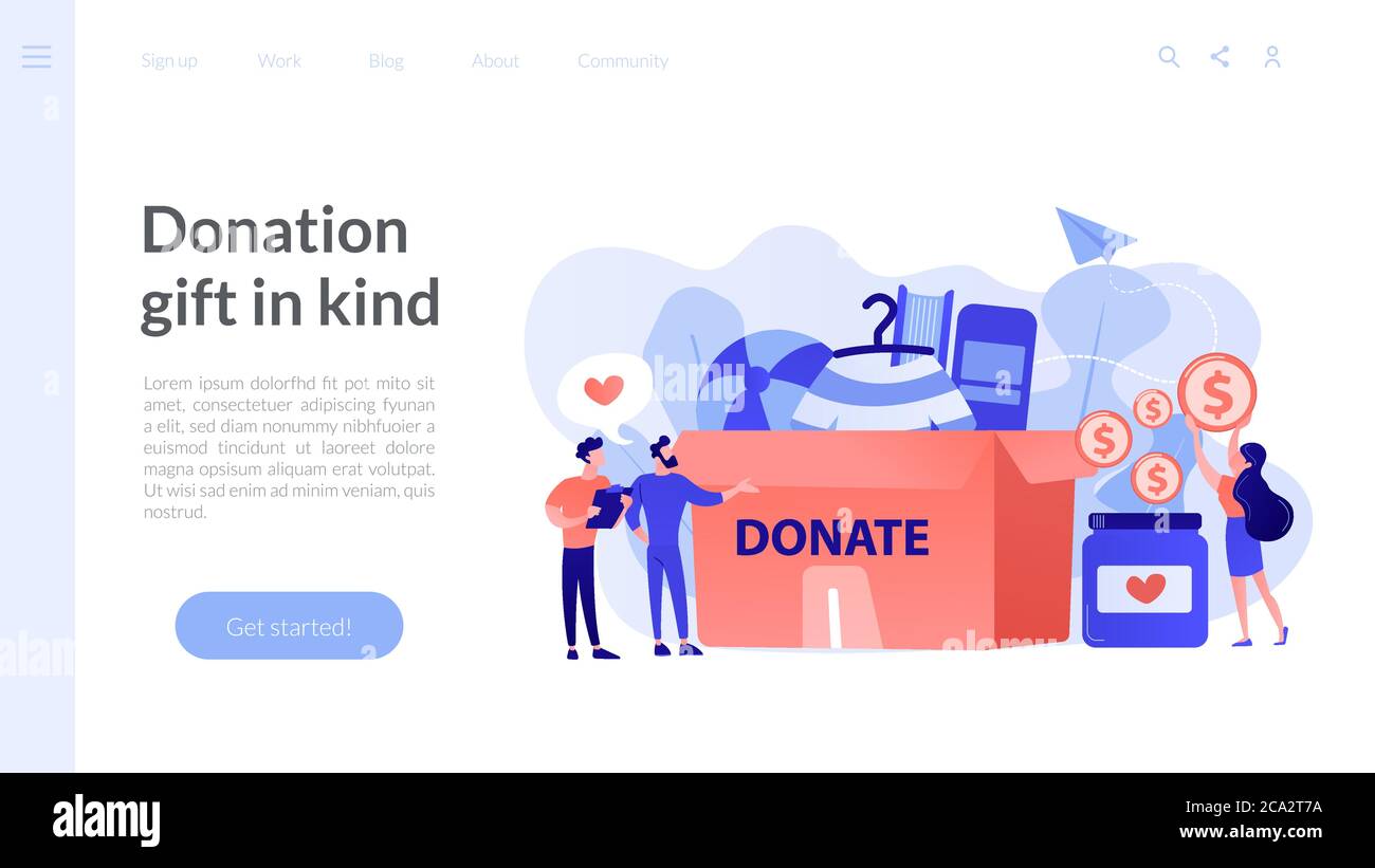 People donation vector website template hi-res stock photography and ...
