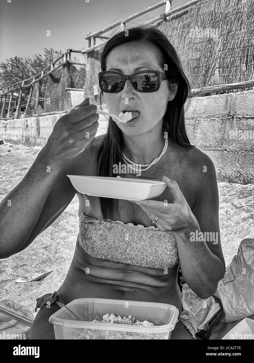 Food fast casual Black and White Stock Photos & Images - Alamy