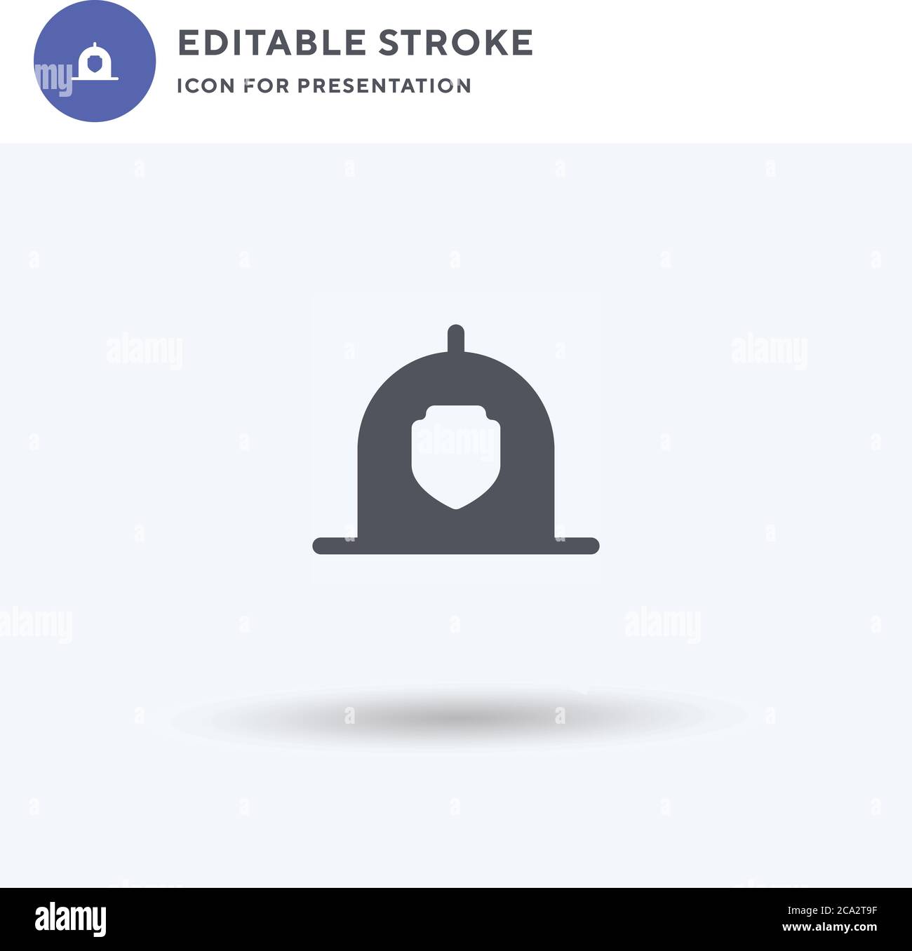 Helmet icon vector, filled flat sign, solid pictogram isolated on white ...