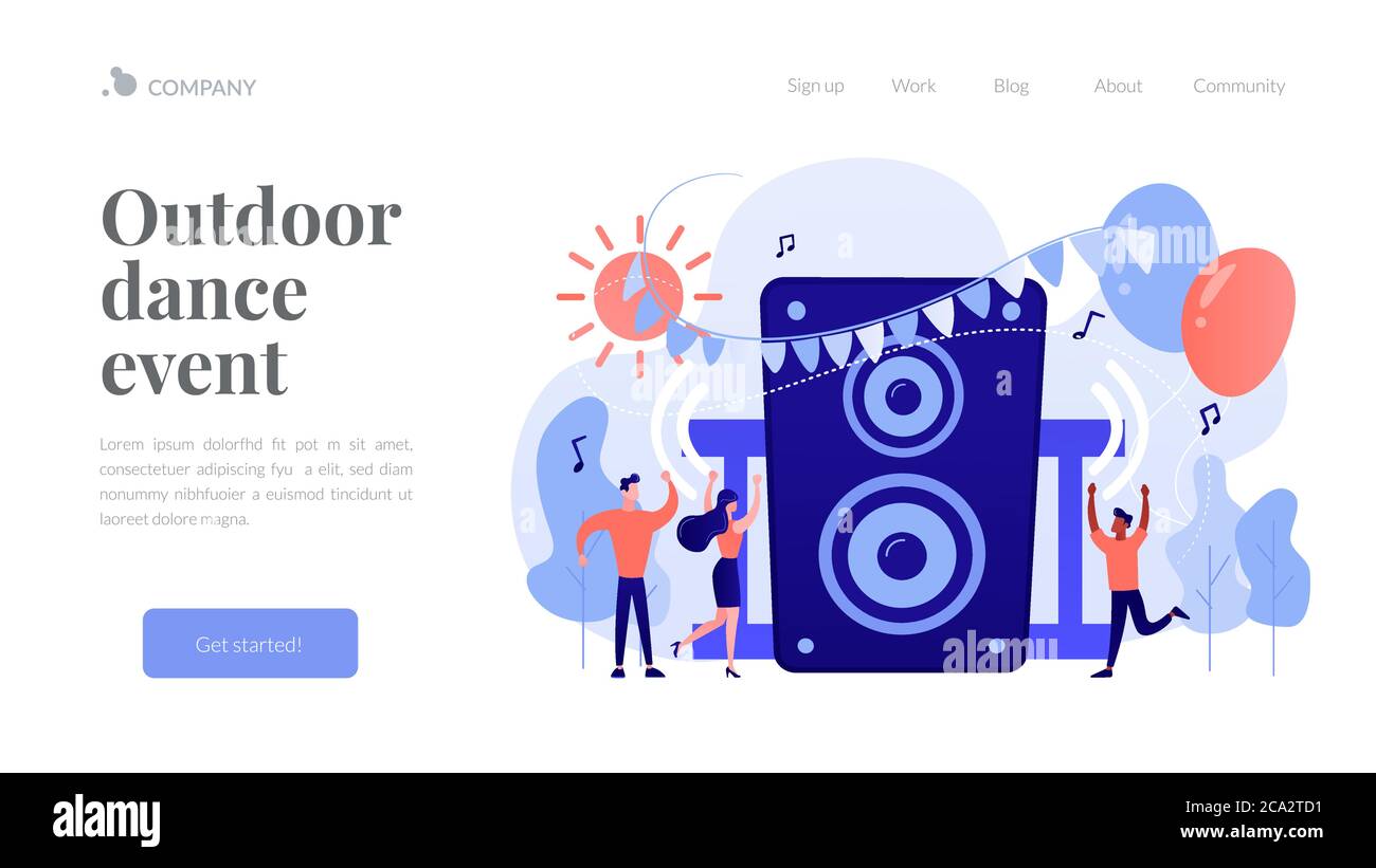 Open air party concept landing page Stock Vector Image & Art - Alamy