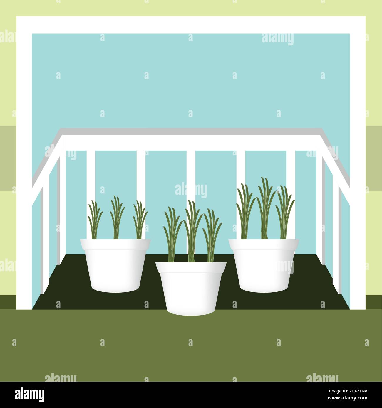 Urban farming. Urban gardening. Organic food and spices garden - Vector ...