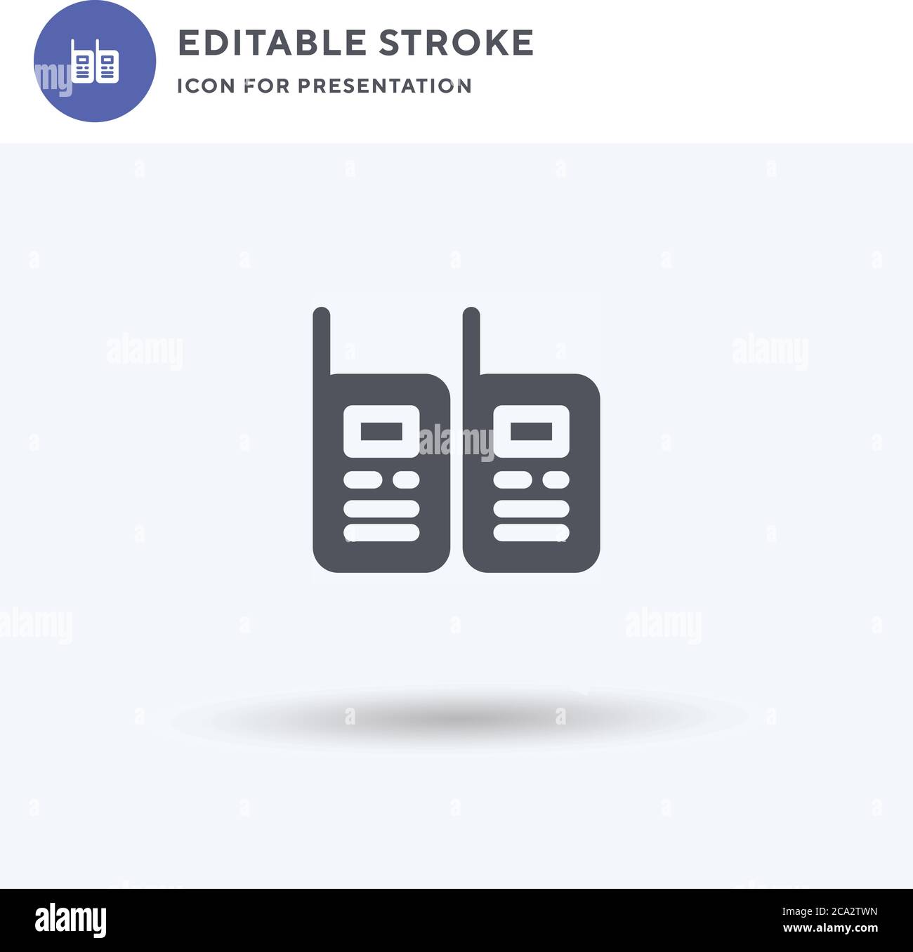 Walkie Talkies icon vector, filled flat sign, solid pictogram isolated ...