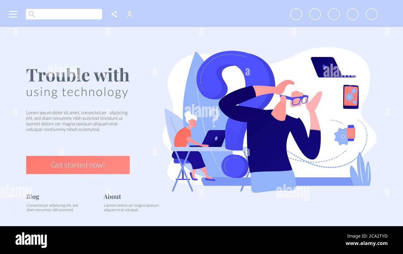Low-technical communication concept landing page Stock Vector Image ...