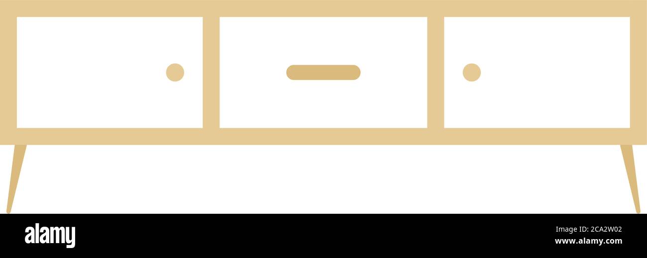 Living room furniture. TV rack icon - Vector Stock Vector Image & Art ...