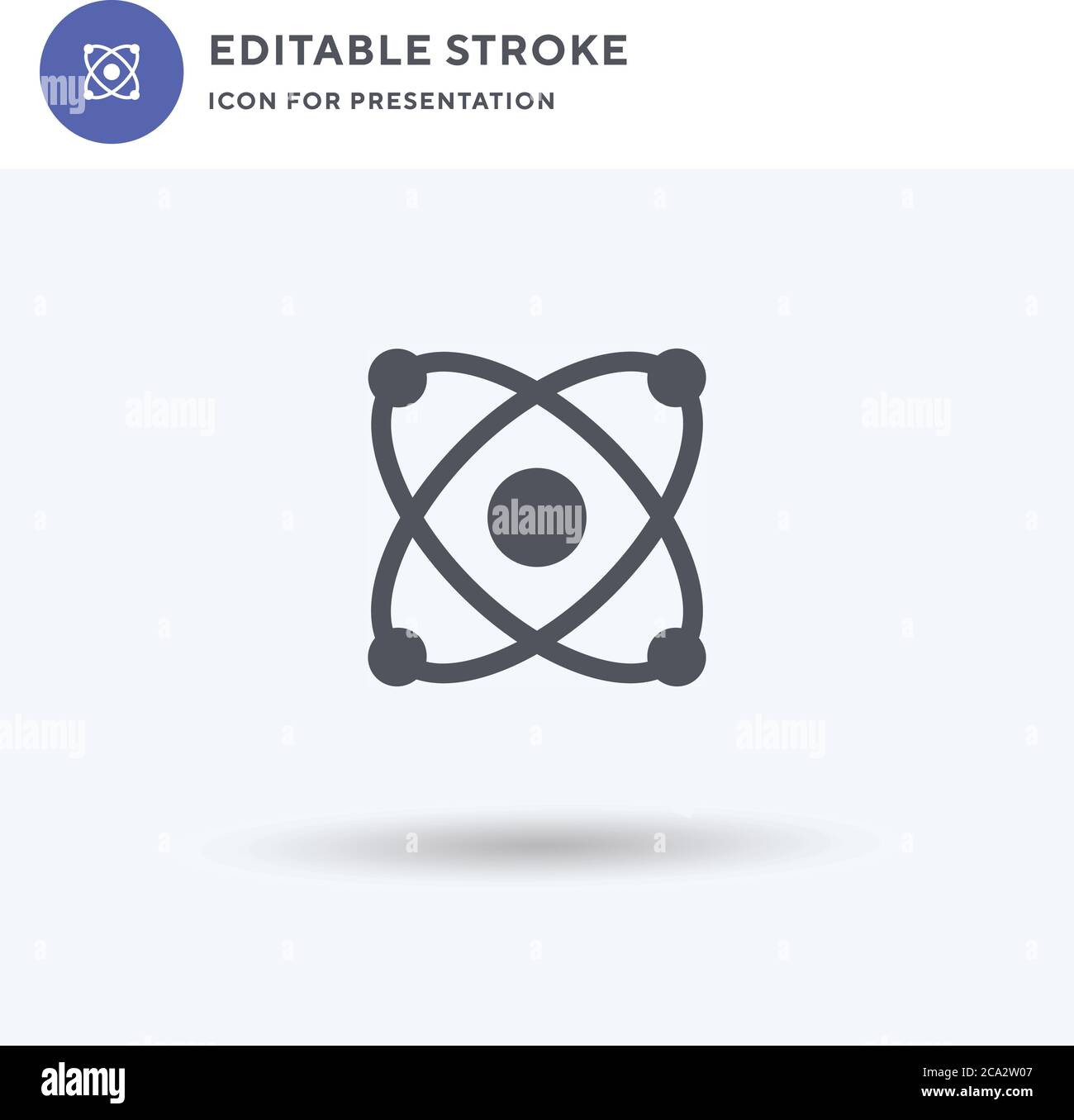 Electron icon vector, filled flat sign, solid pictogram isolated on ...