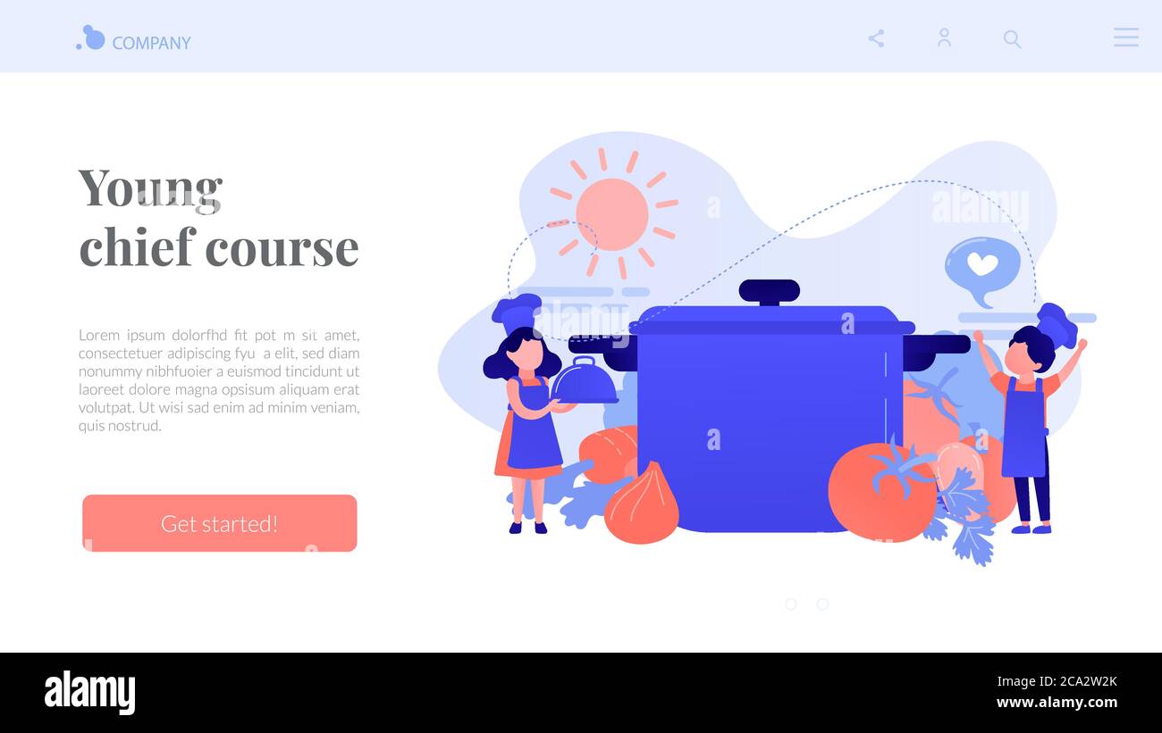 Cooking camp concept landing page Stock Vector Image & Art - Alamy