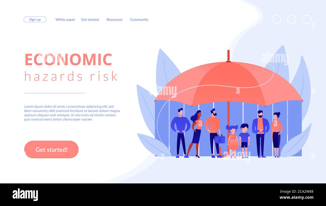 Social insurance concept landing page Stock Vector Image & Art - Alamy