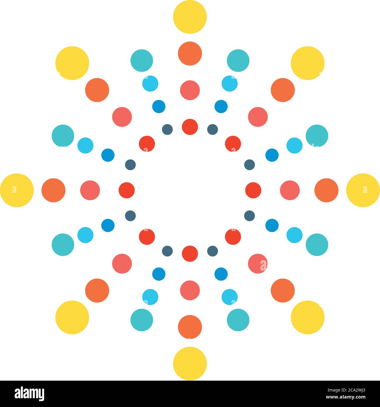 icon of explosion of circles firework over white background, flat style ...