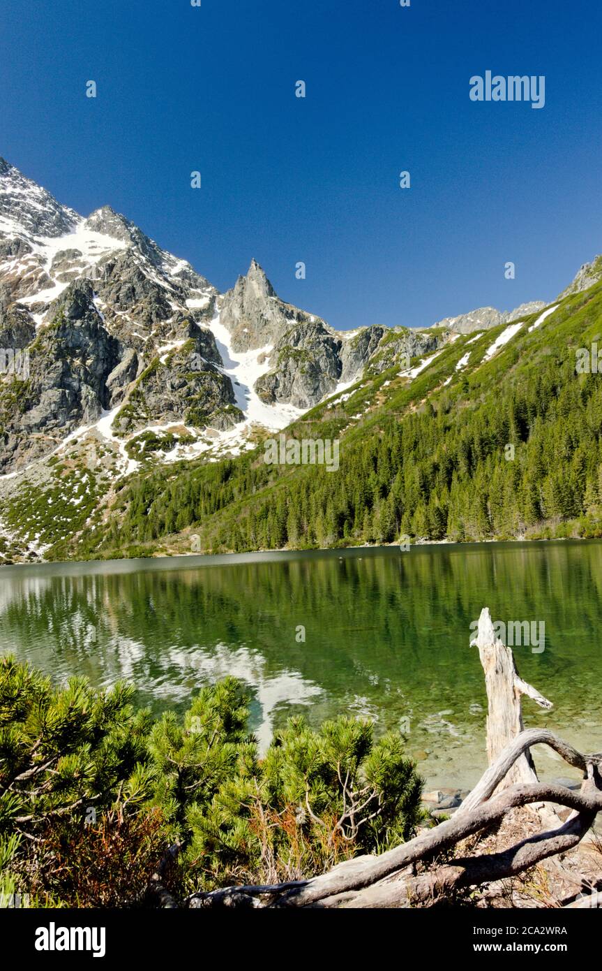 Tatra Mountains Poland (Morskie Oko). View of the Monk. Spring in the ...