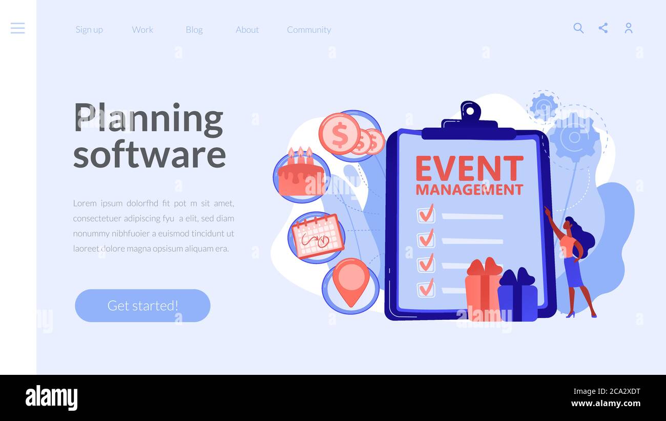 Event management concept landing page Stock Vector Image & Art - Alamy Event management concept landing page Stock Vector Image & Art - Alamy