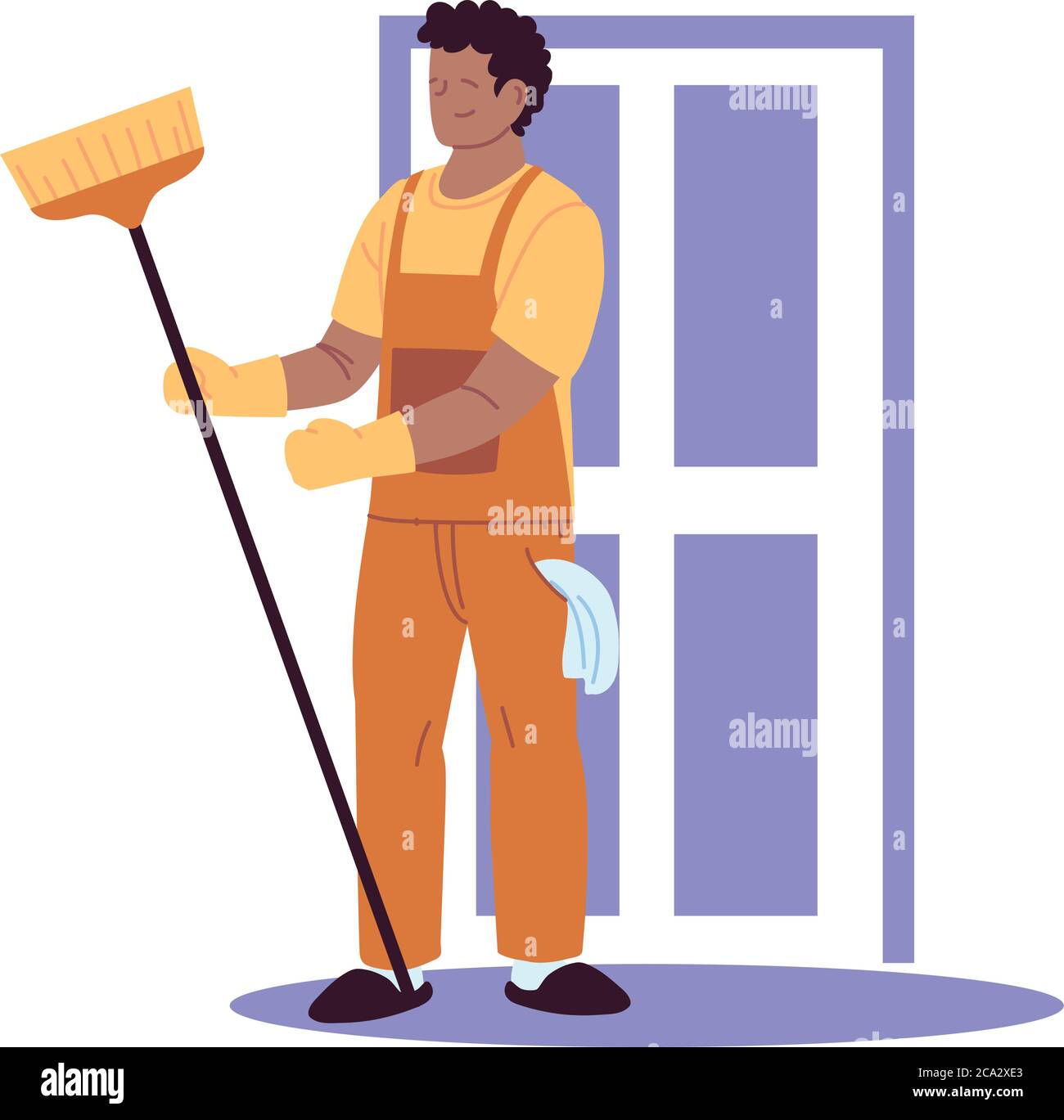 Man doing laundry illustration hi-res stock photography and images - Alamy