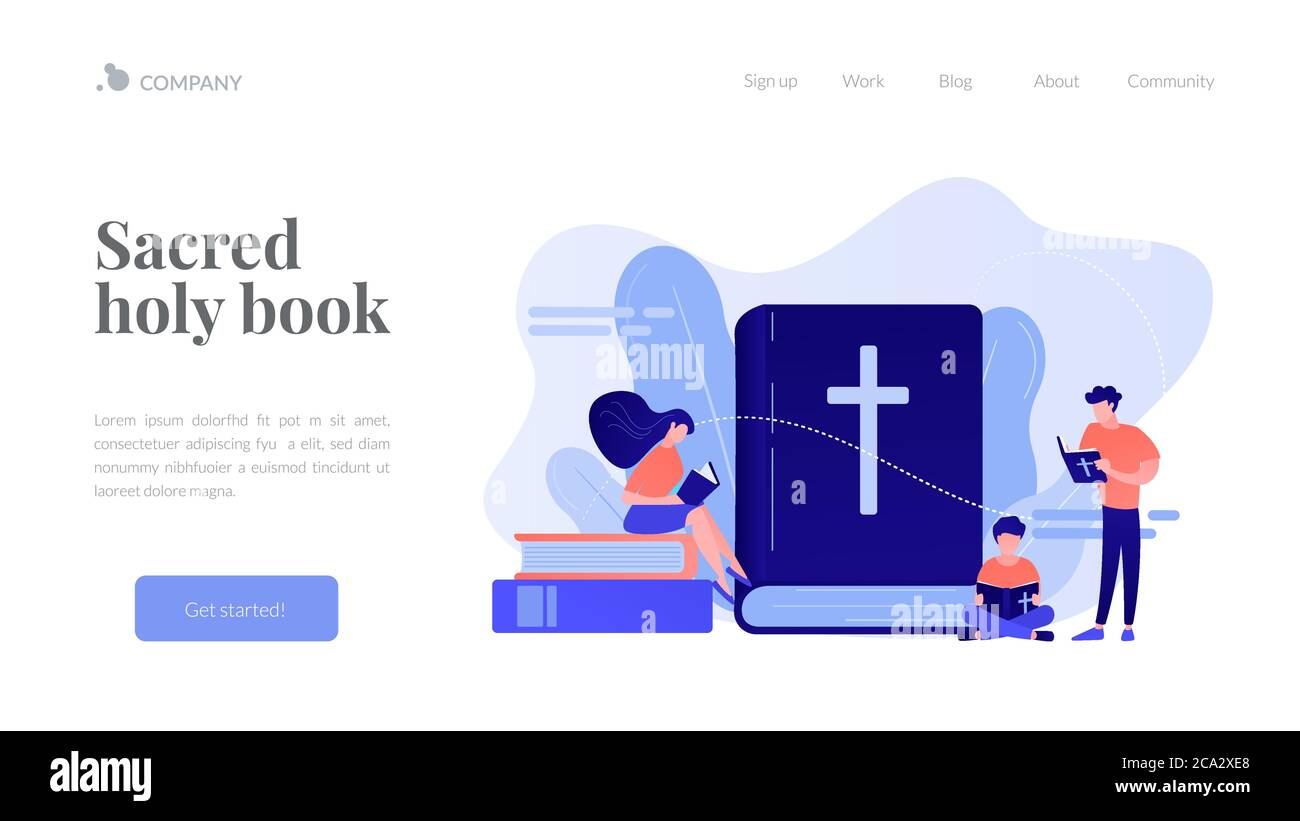 Holy bible concept landing page Stock Vector Image & Art - Alamy