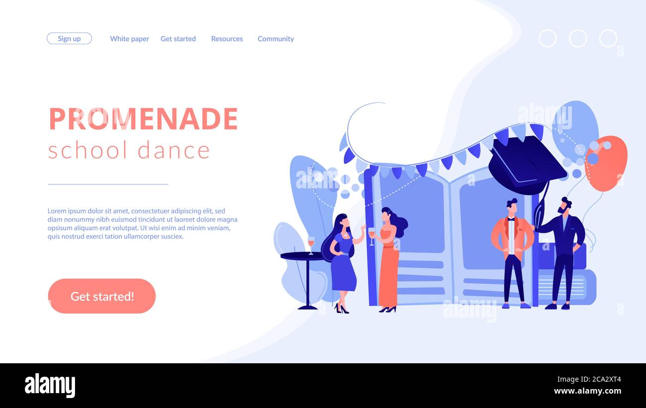 Prom party concept landing page Stock Vector Image & Art - Alamy