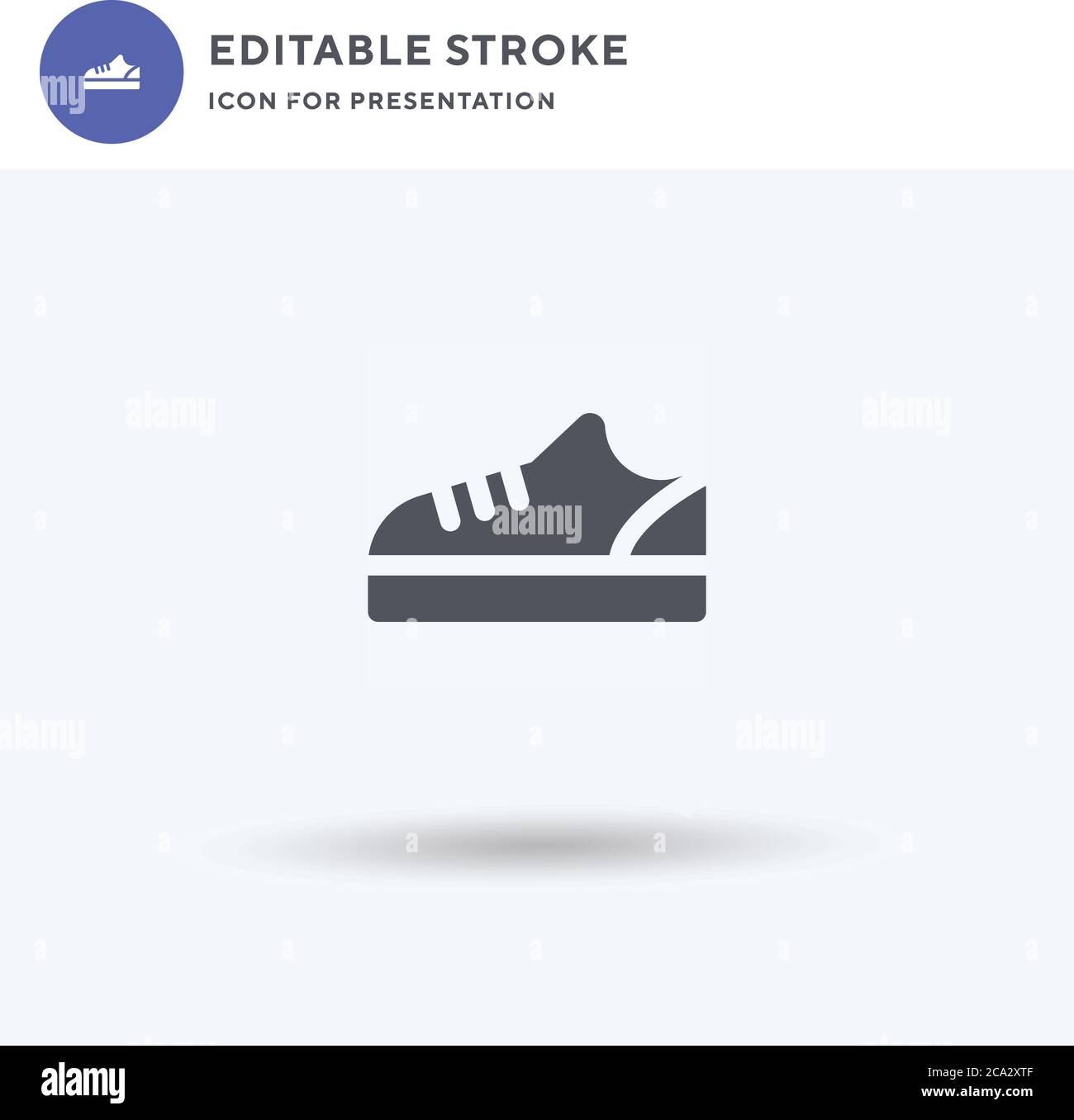 Shoes icon vector, filled flat sign, solid pictogram isolated on white ...