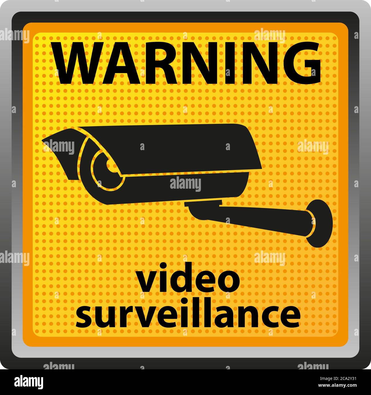 sign warning of surveillance camera vector illustration Stock Photo - Alamy