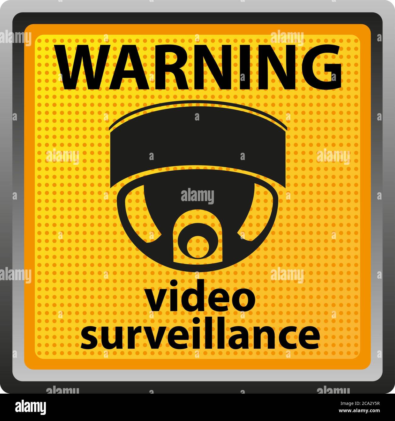 sign warning of surveillance camera vector illustration Stock Photo - Alamy