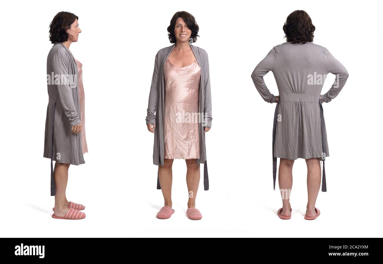 Woman dressing back view Cut Out Stock Images & Pictures - Alamy