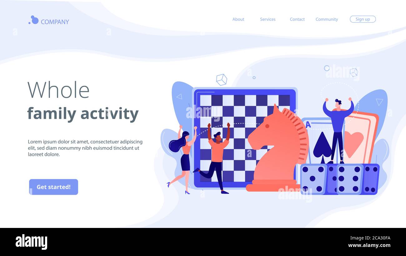 Board game concept landing page Stock Vector Image & Art - Alamy