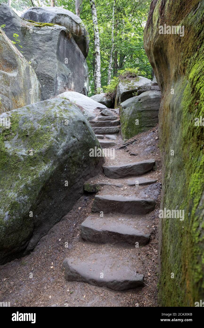 Skalní bludiště Chléviště, Skalni mesto, chranena krajinna oblast, vrch ...