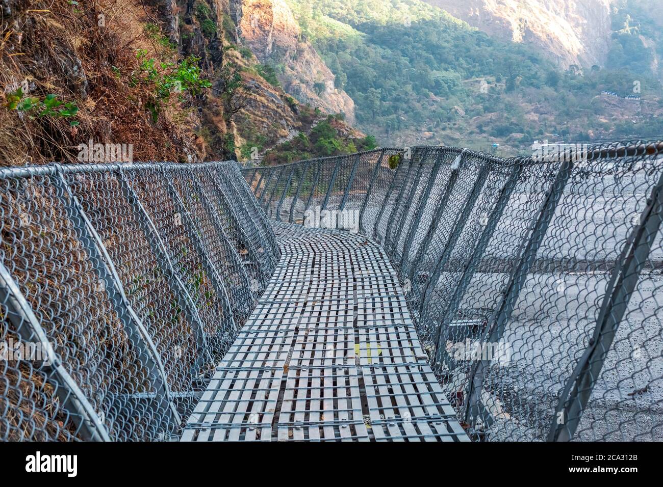 Mountain suspension bridge hi-res stock photography and images - Alamy