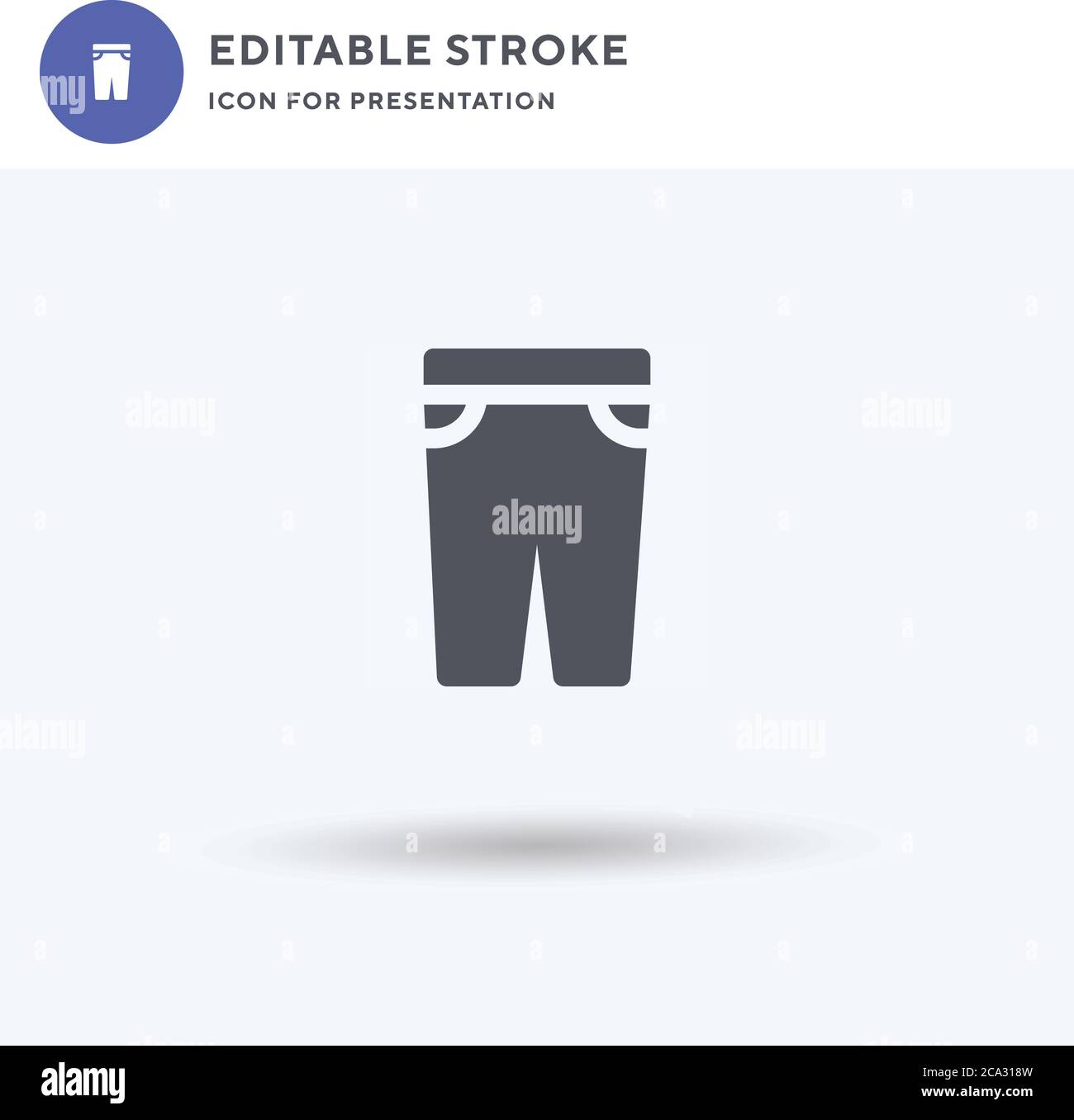 Jeans icon vector, filled flat sign, solid pictogram isolated on white ...