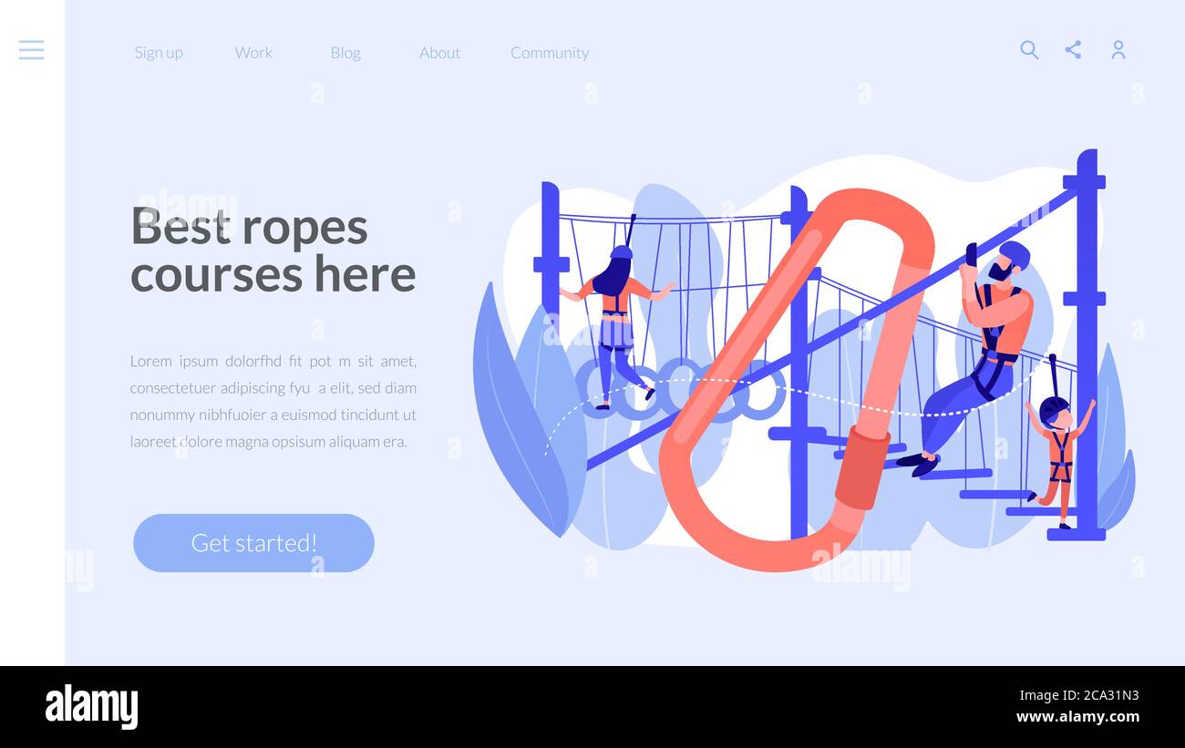 Adventure park high ropes Stock Vector Images - Alamy