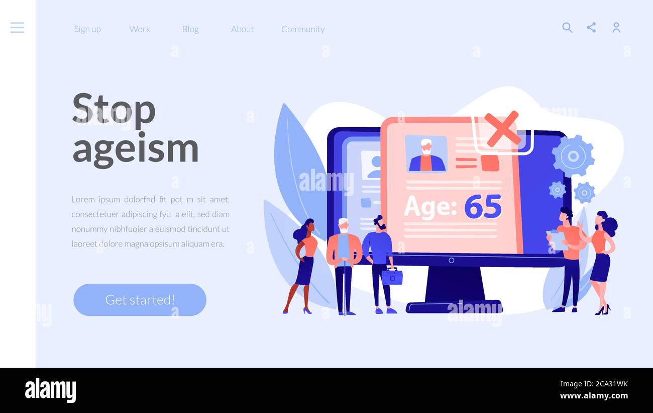 Stop ageism Stock Vector Images - Alamy