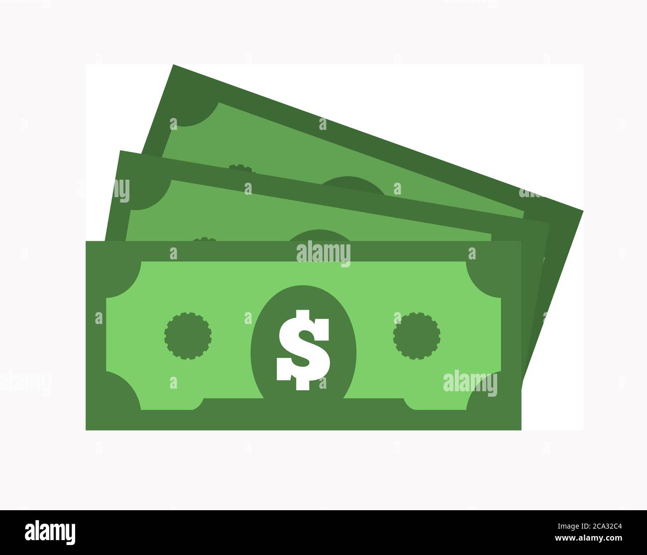 US dollar on white background. Simple flat vector illustration Stock ...
