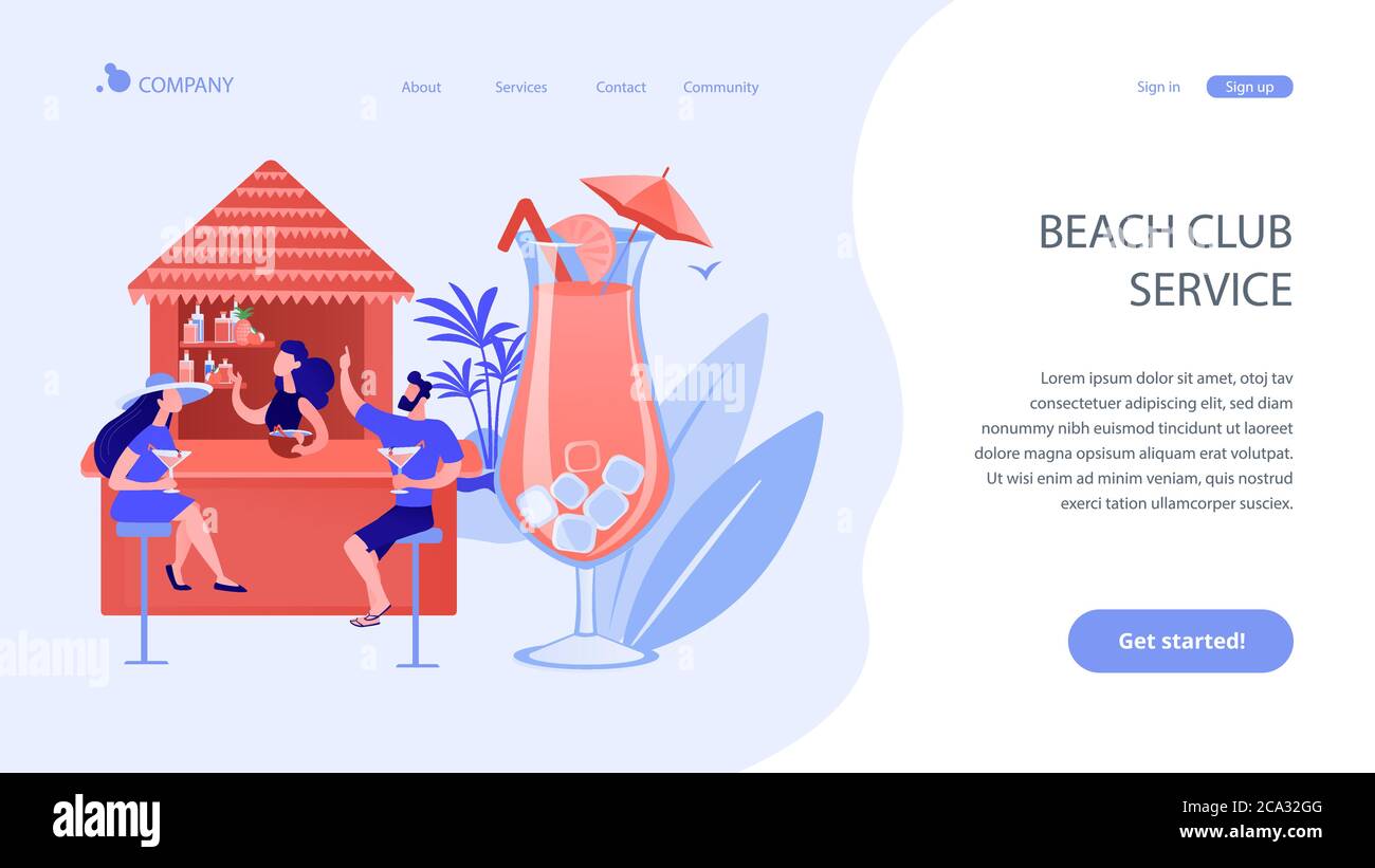 The landing beach bar Stock Vector Images - Alamy