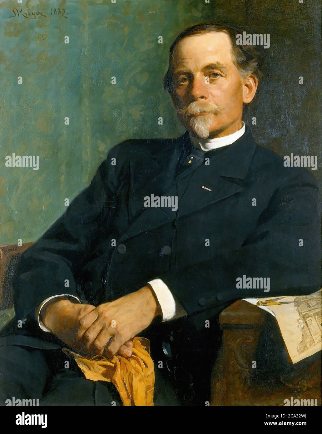 Kroyer Peder Severin - Portrait of the Architect Ferdinand Meldahl ...
