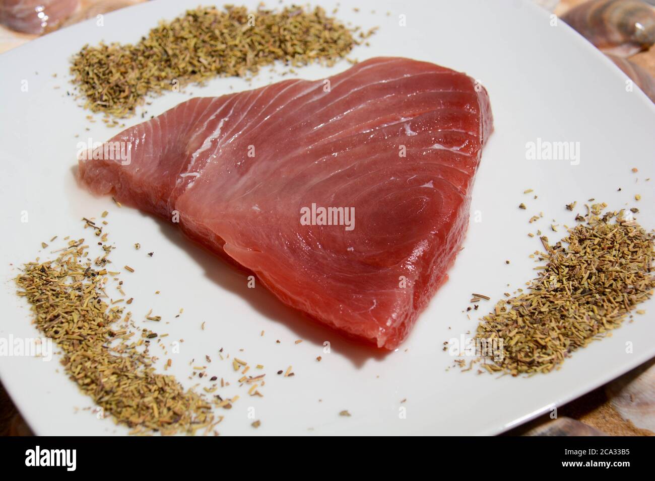 real Italian tuna steak caught in Sicily Stock Photo - Alamy