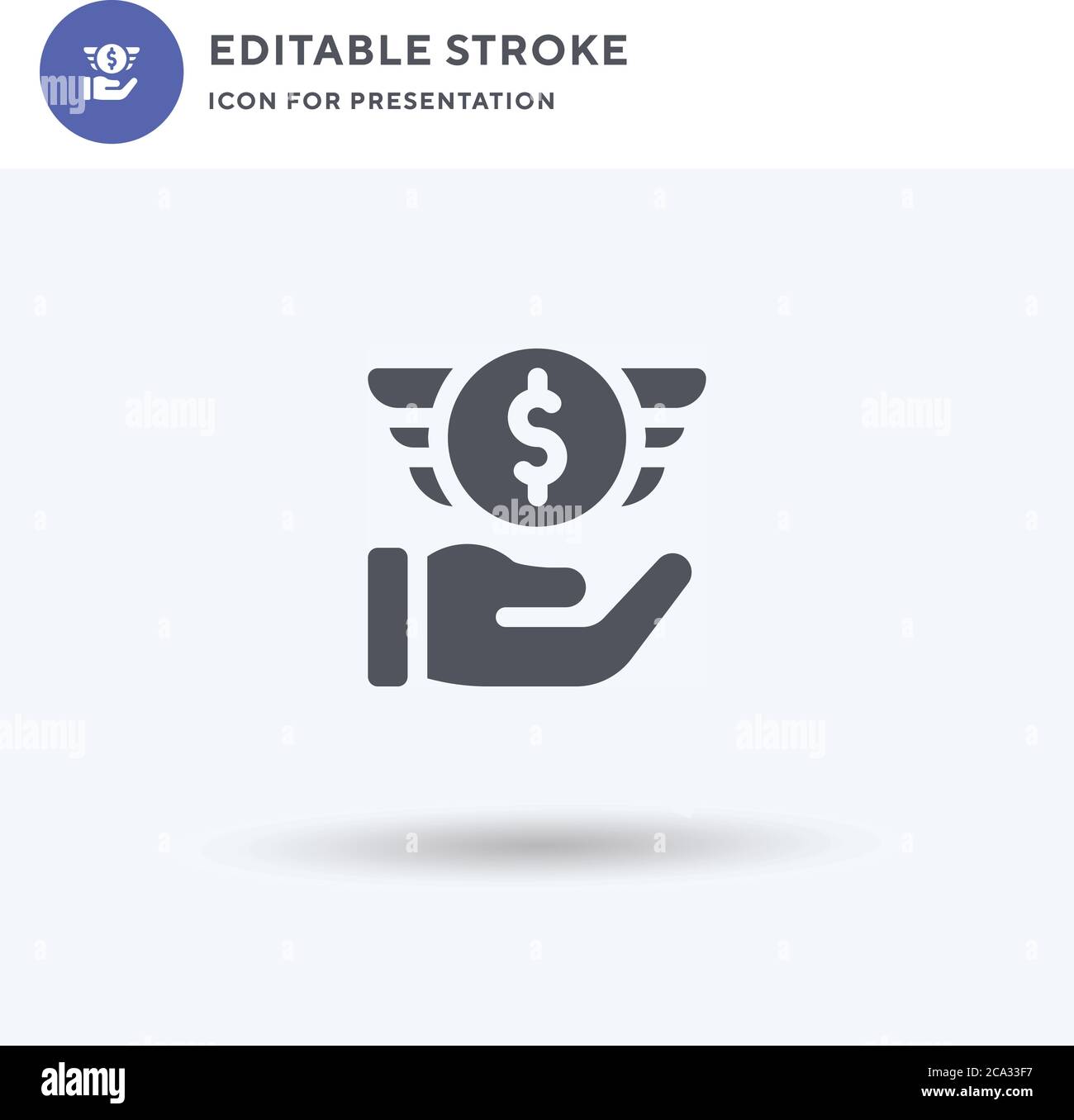 Savings icon vector, filled flat sign, solid pictogram isolated on ...