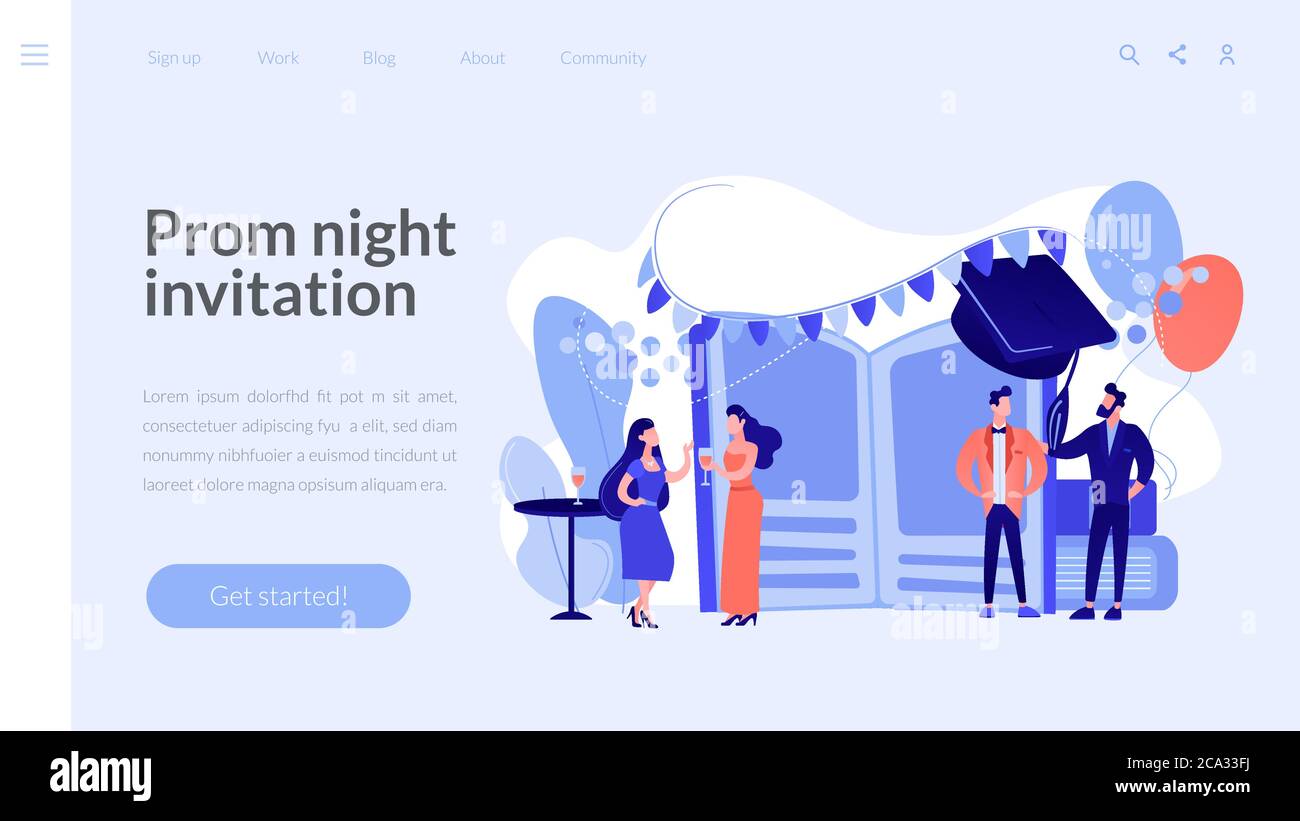 Prom party concept landing page Stock Vector Image & Art - Alamy
