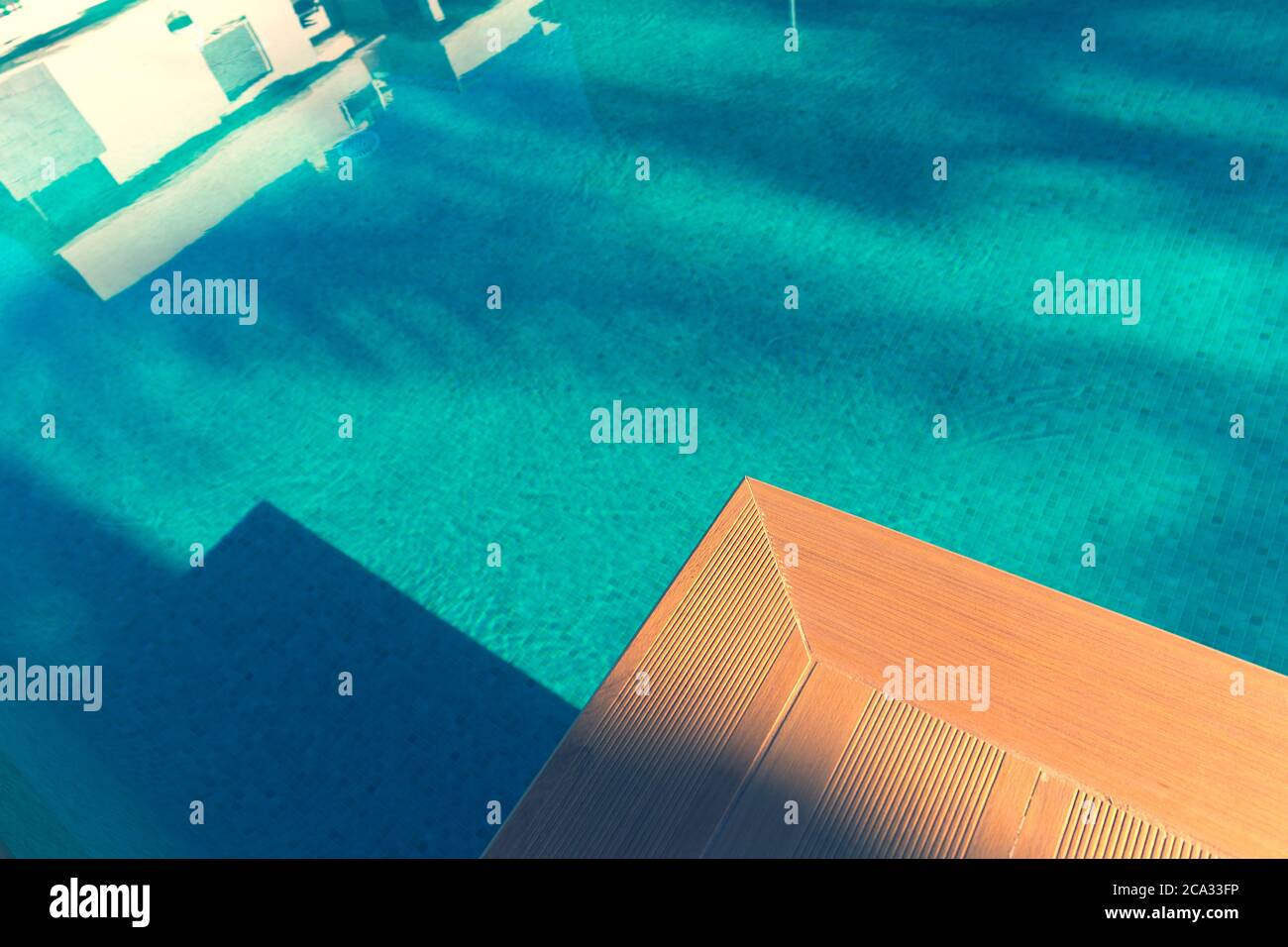 The geometry of the lines and shapes of the water pool Stock Photo - Alamy