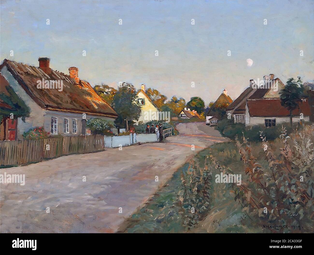 Langer Olaf Viggo Peter - View from Aalsgaarde at Sunset - Danish ...