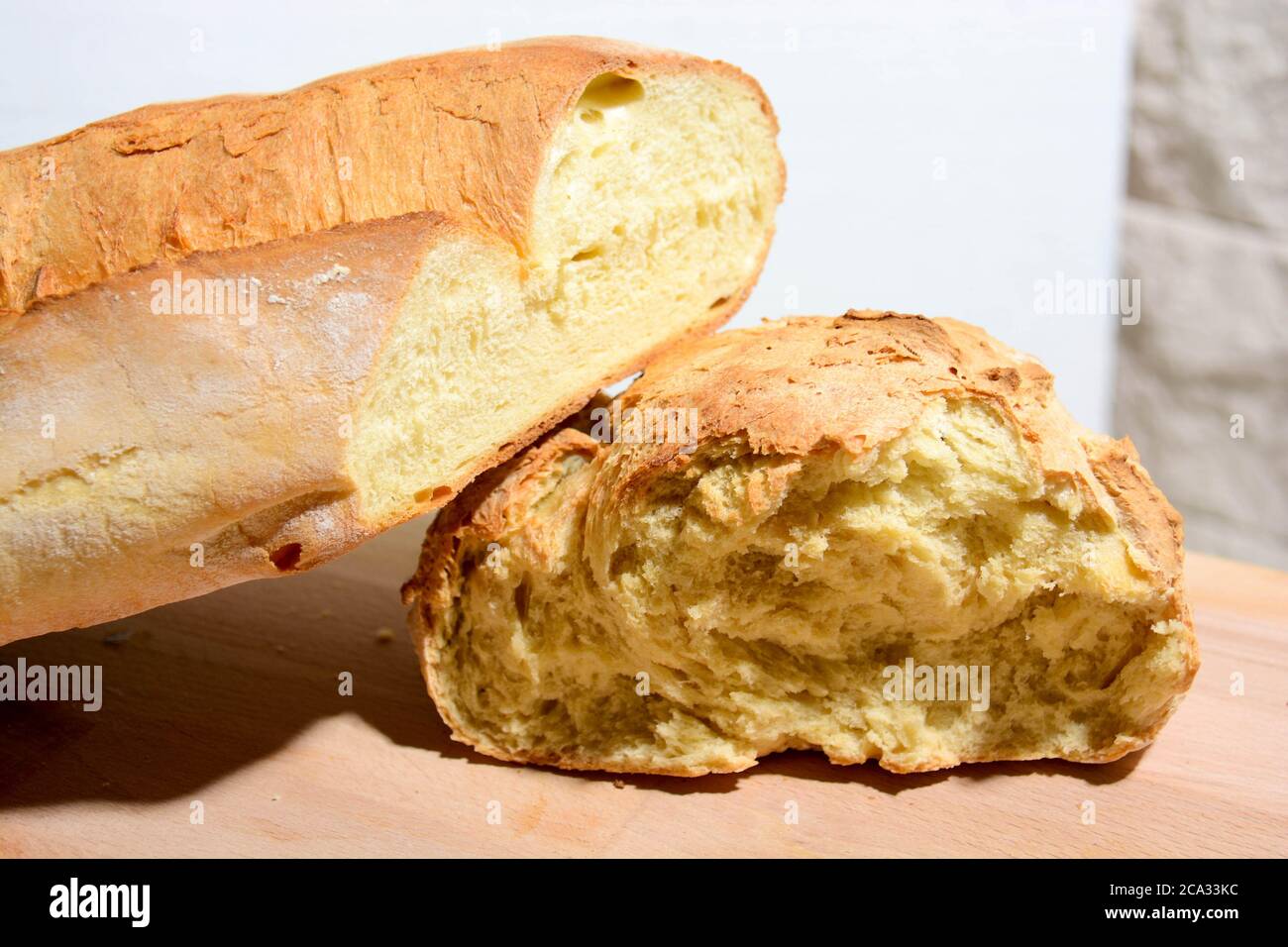 homemade Italian food: bread from durum wheat flour Stock Photo - Alamy