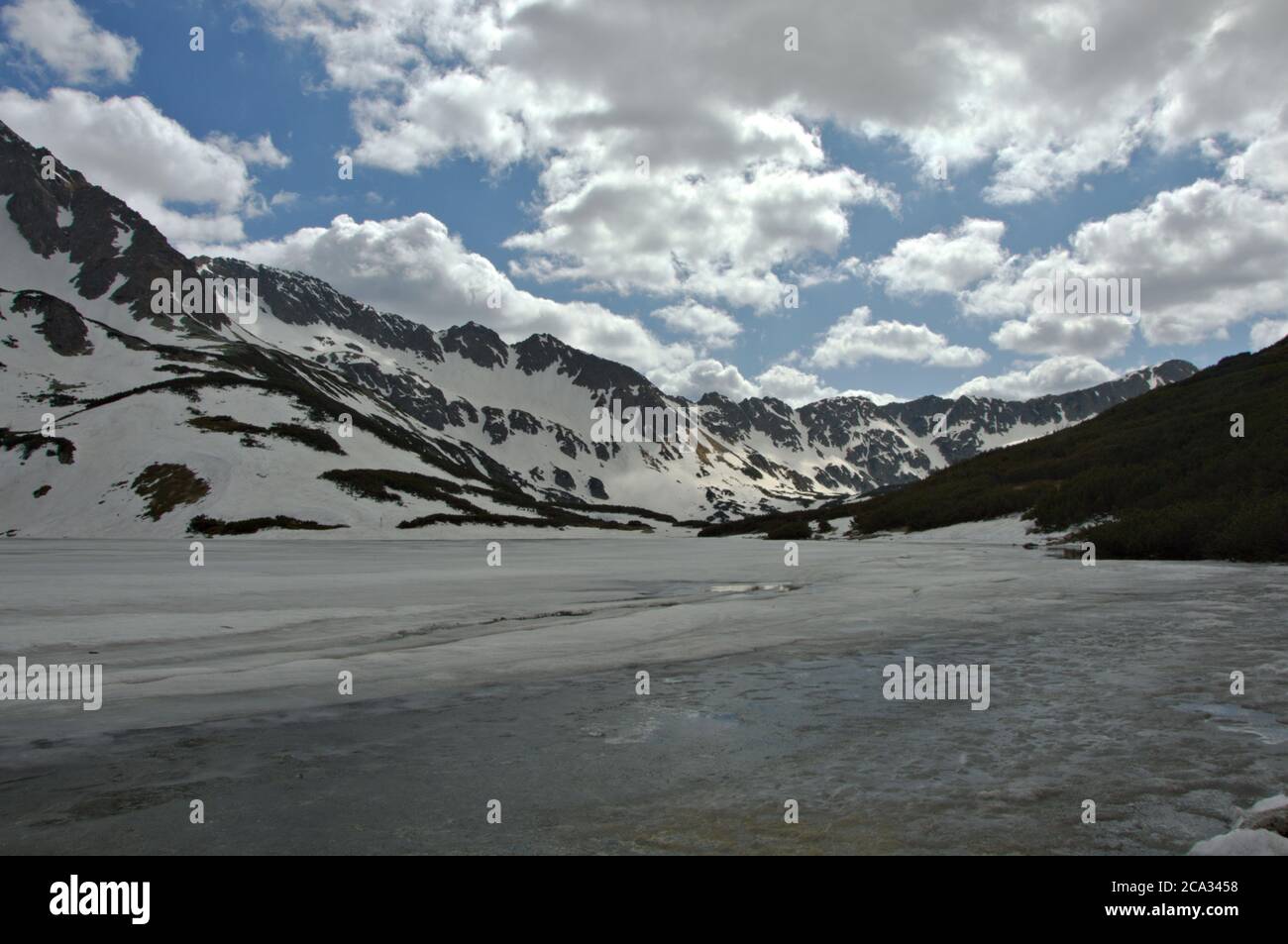 Tatra Mountains Poland Valley of Five Polish Ponds. Spring in the ...