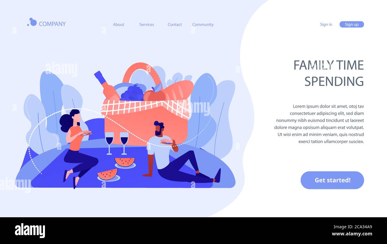 Summer picnic concept landing page Stock Vector Image & Art - Alamy