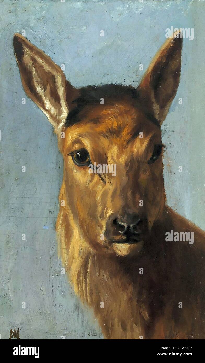 Mackeprang Adolph Henrik - Deer - Danish School - 19th and Early 20th ...