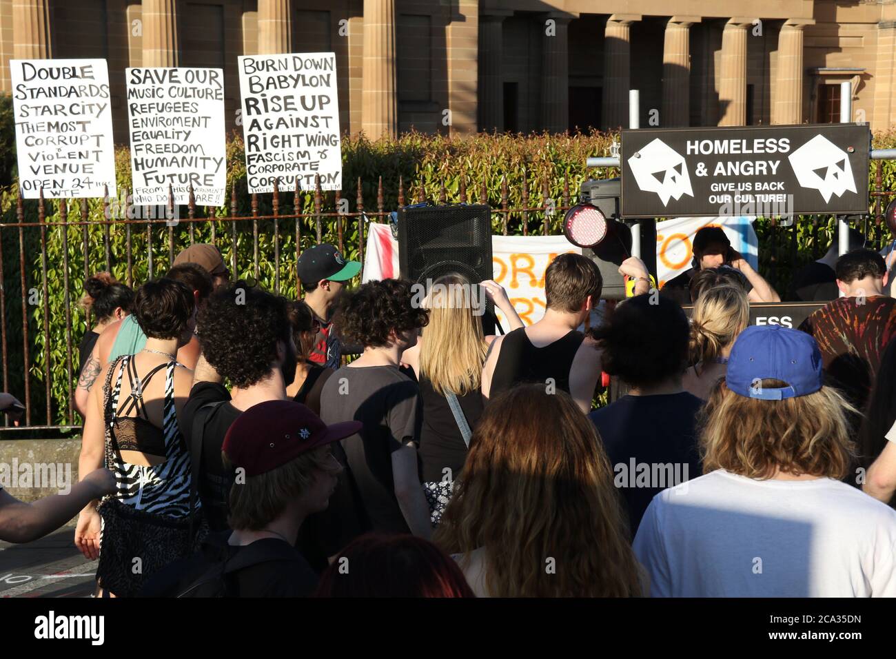 Reclaim the Streets protests against lockout laws in Sydney Stock Photo ...