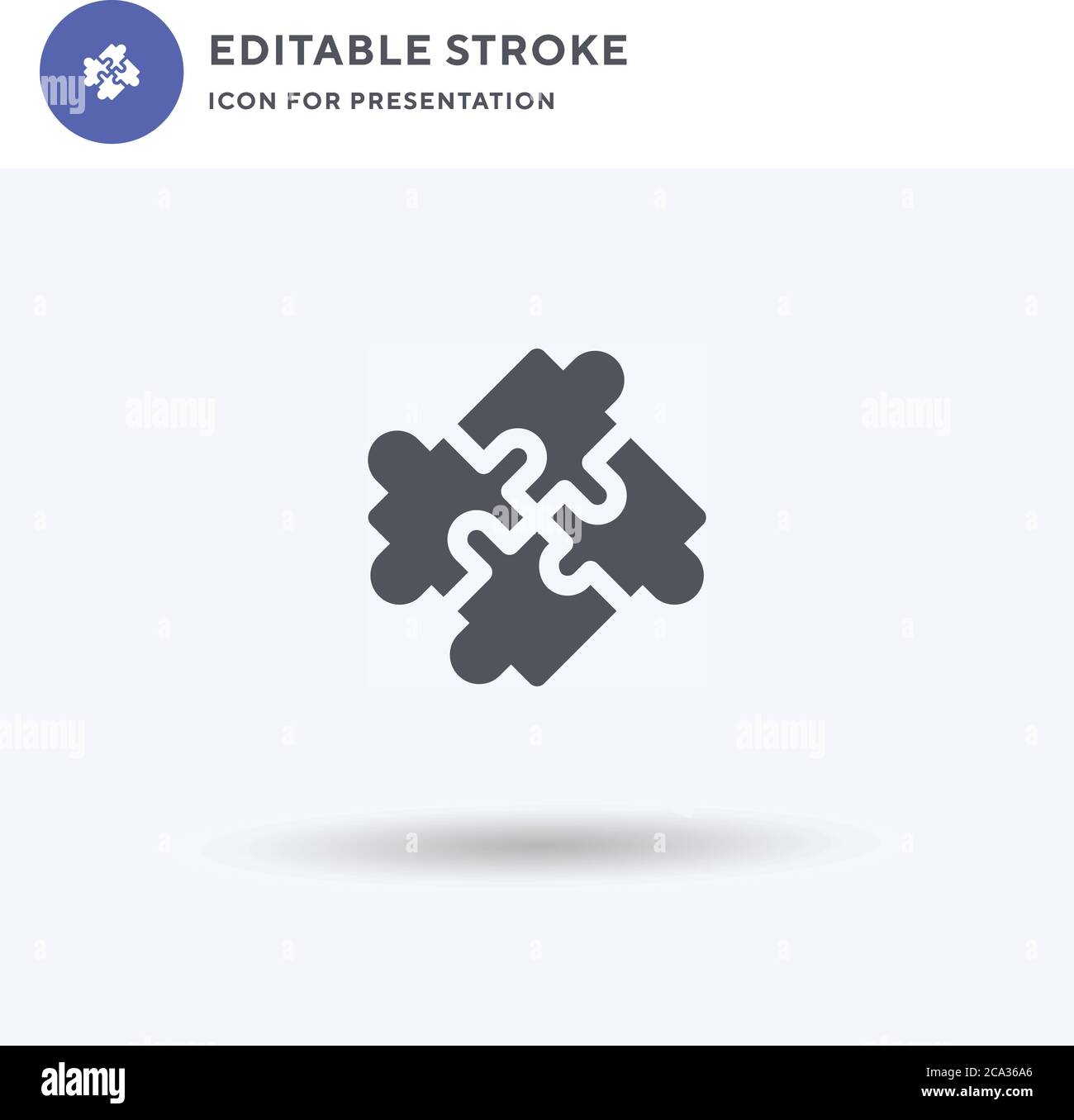 Jigsaw icon vector, filled flat sign, solid pictogram isolated on white ...