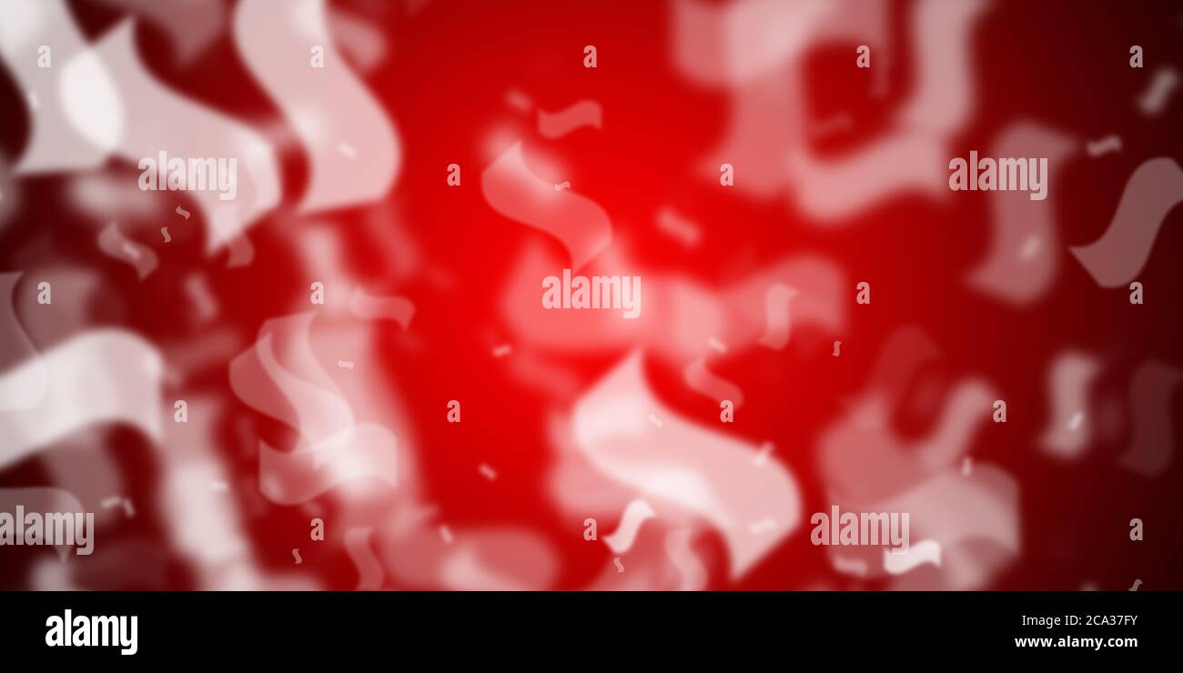 Flying warped rectangular shapes over red background Stock Photo - Alamy
