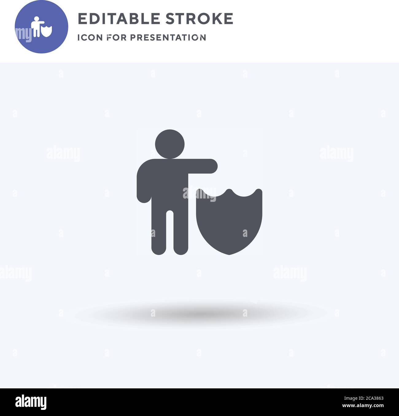 Protection icon vector, filled flat sign, solid pictogram isolated on ...