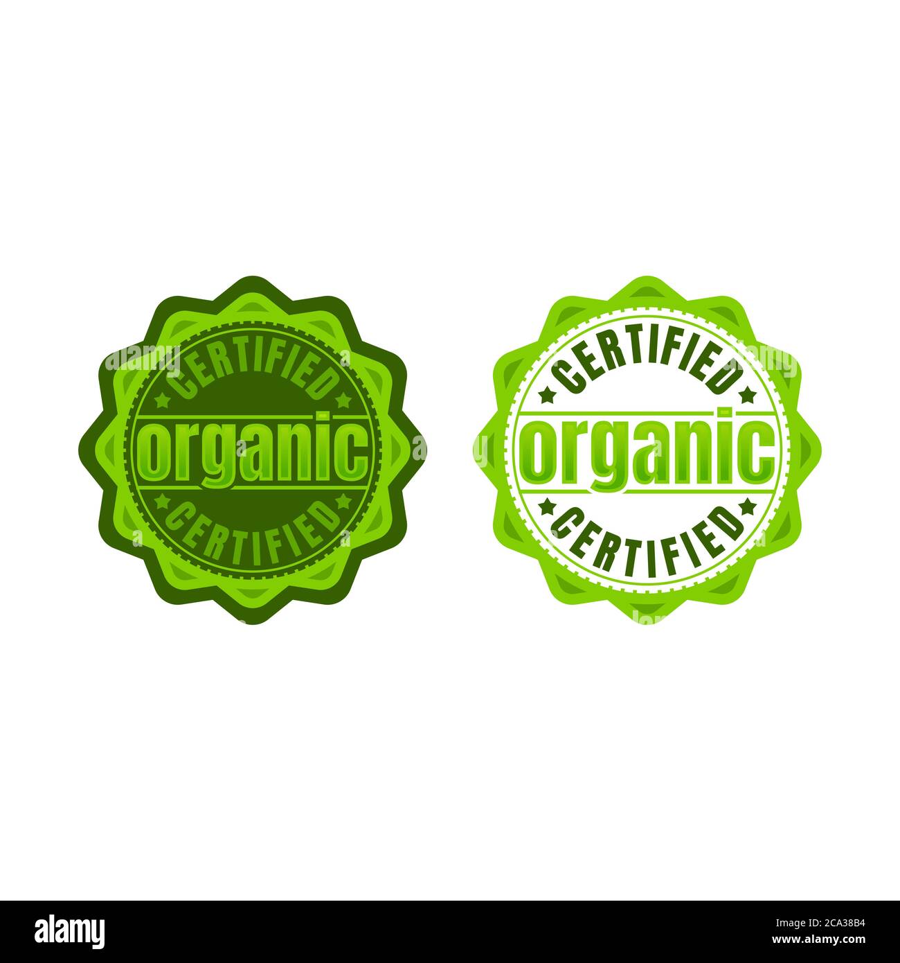 Certified organic stamp on white background, vector illustration EPS.10 ...