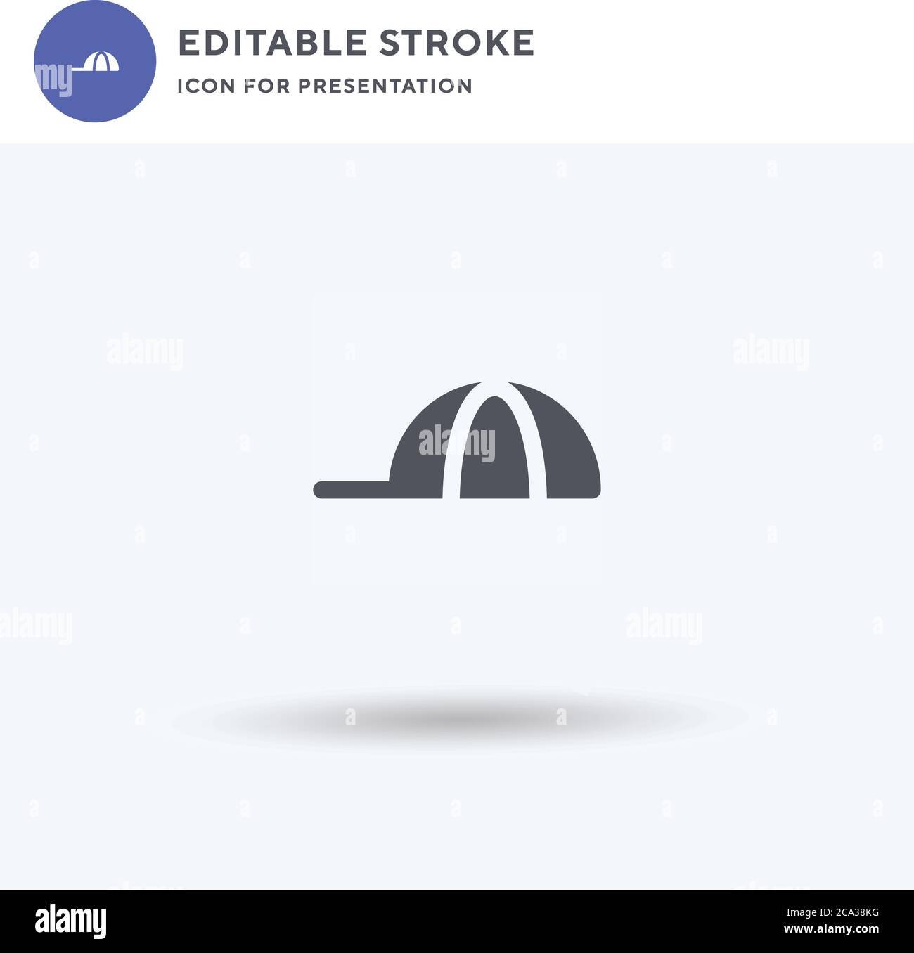 Cap icon vector, filled flat sign, solid pictogram isolated on white ...
