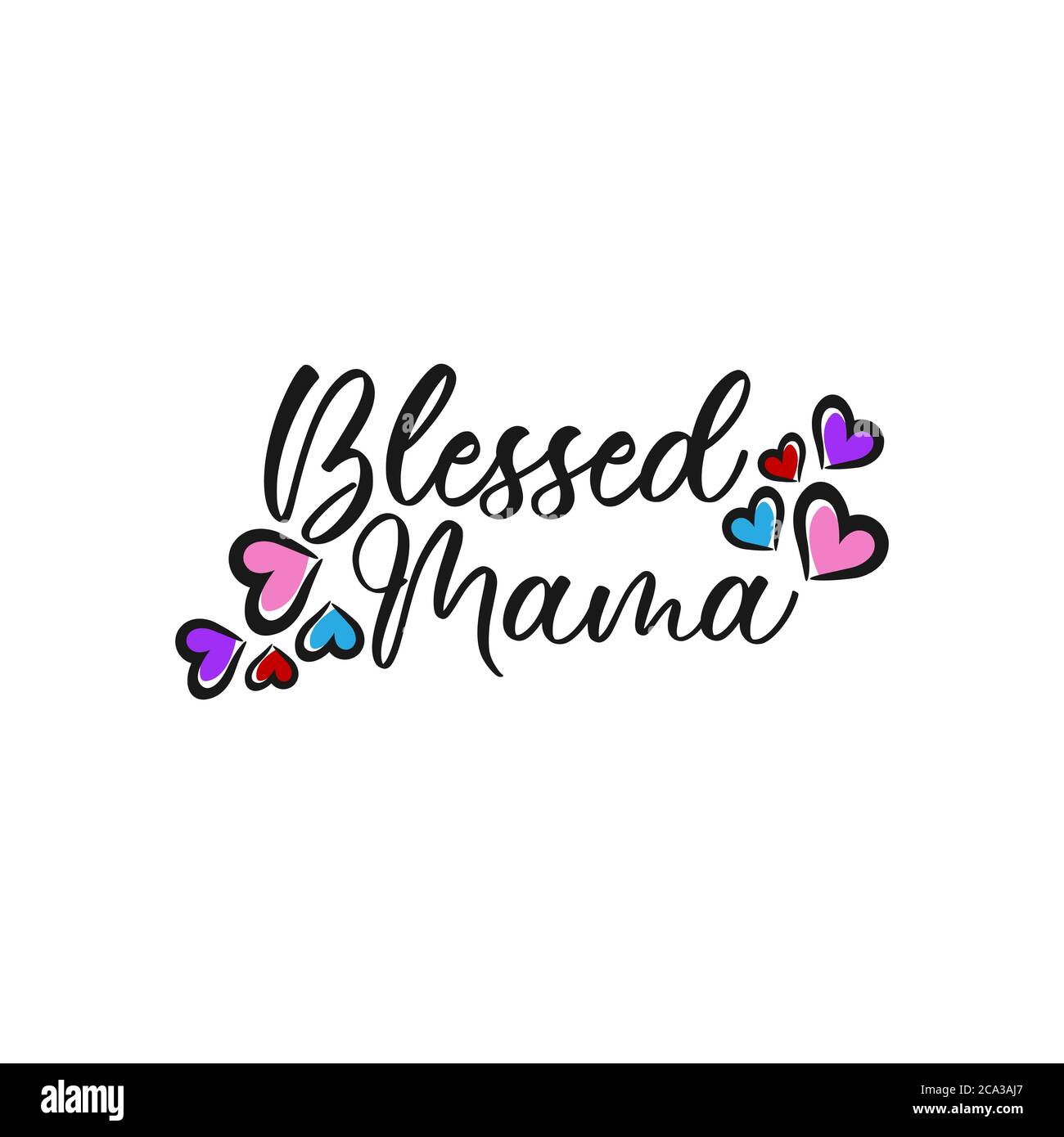 Blessed Mama- calligraphy Good for greeting card, flyer, poster, banner ...